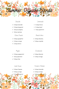 My Top 8 Favorite Summer Diffuser Blends - Living Well + Learning Well
